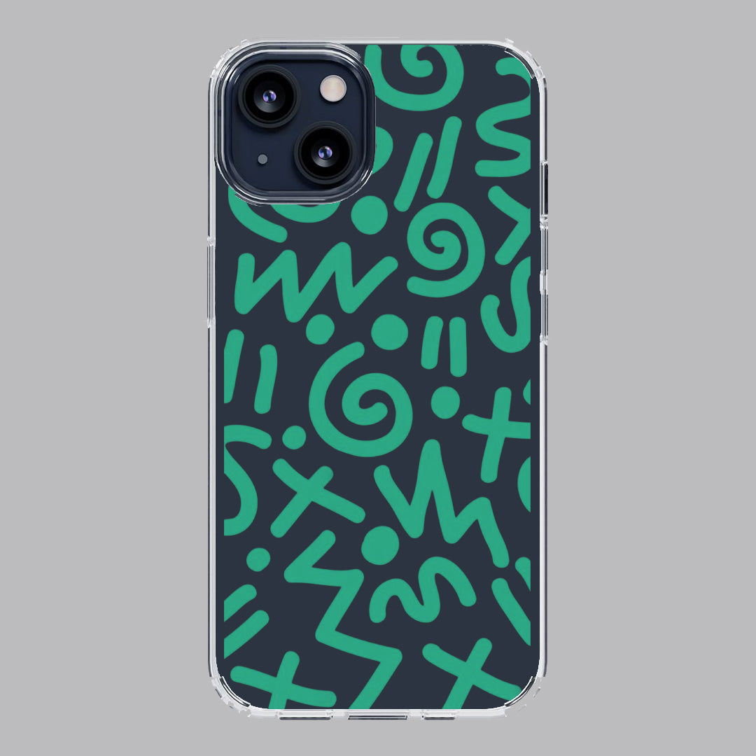 sos pattern green Premium Transparent Case